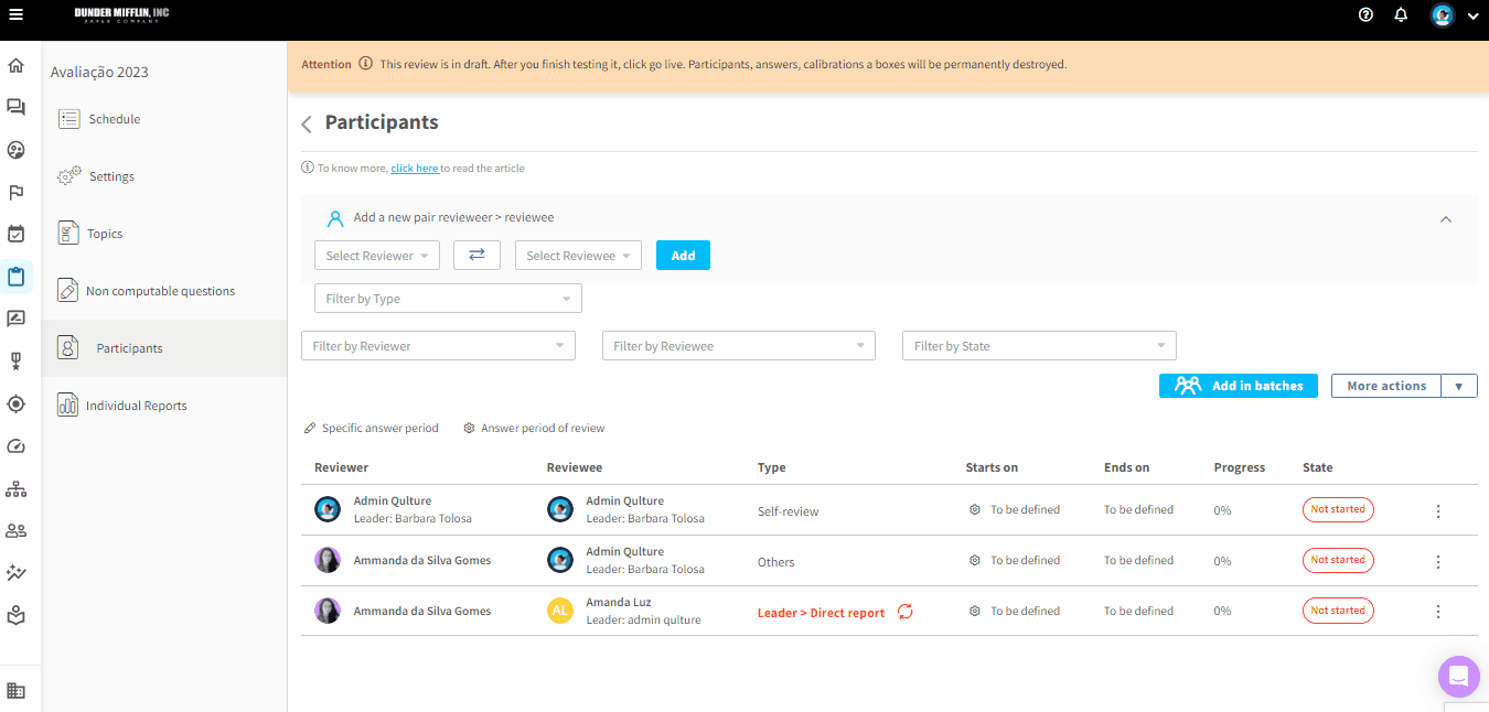 How to Update the Relationship between reviewer and reviewed in an ...